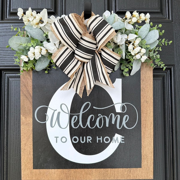 Front Door Decor | Welcome Sign | Last Name | Personalized | Front Door ...