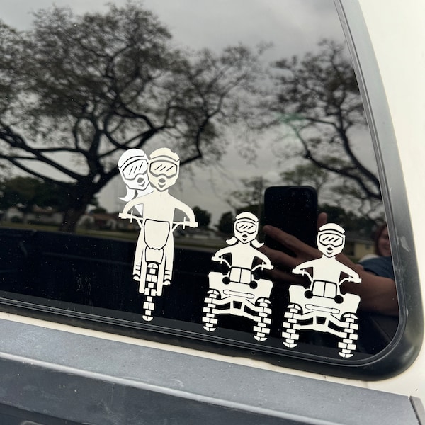 Motocross Dirtbike Family Vinyl Window Decal - Etsy