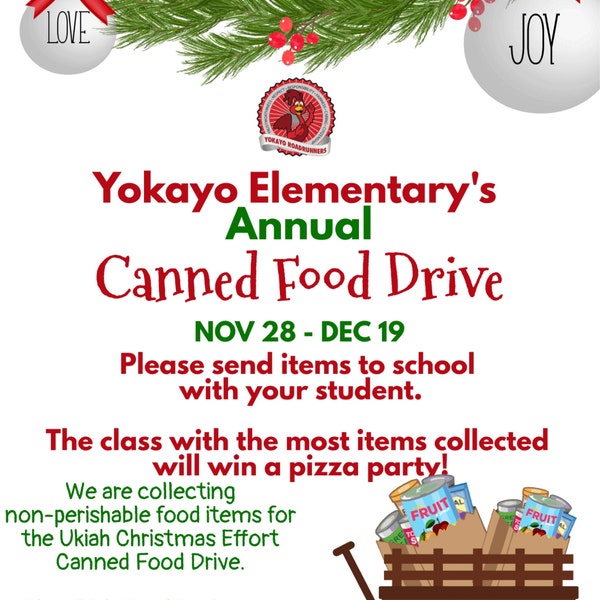 Holiday Food Drive Flyer, PTA PTO Flyer, School Church, Editable ...