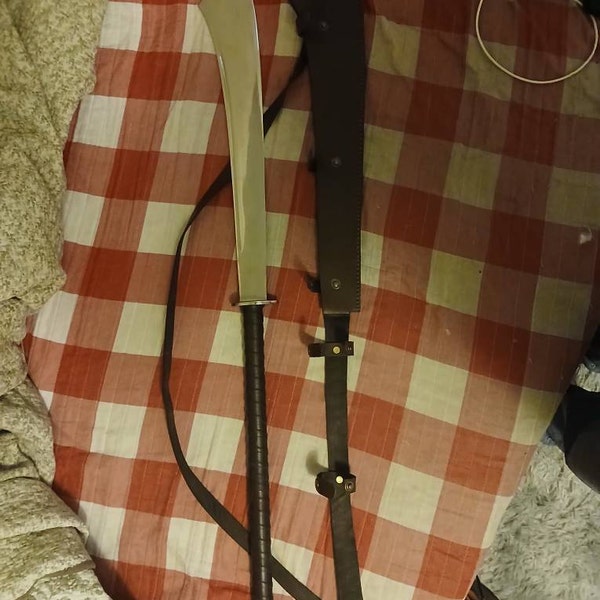 15 Inches Blade Bowie Knife, Hand Forged Bushcraft Knife, 5160 Leaf ...