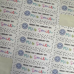 Teacher Book Labels Teacher Name Labels Personalized Teacher Stickers ...