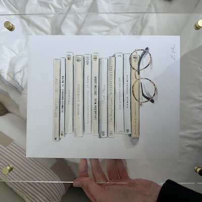 Personalized Art Print Your Favorite Books No. 5 Customizable Paperback ...