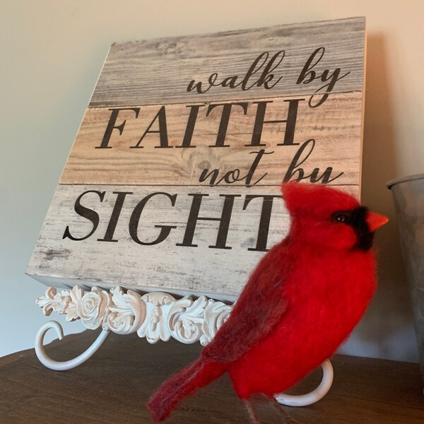 Needle Felted Cardinal - Made to Order - Etsy