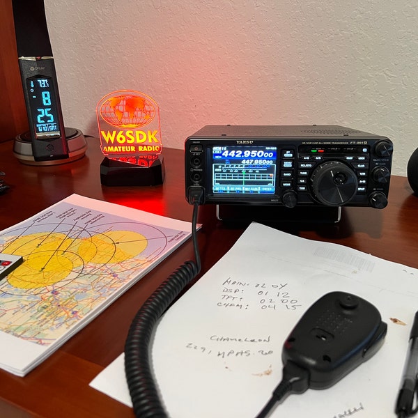 Ham Radio Lighted Globe Callsign Display LED - Amateur Radio Operator ...