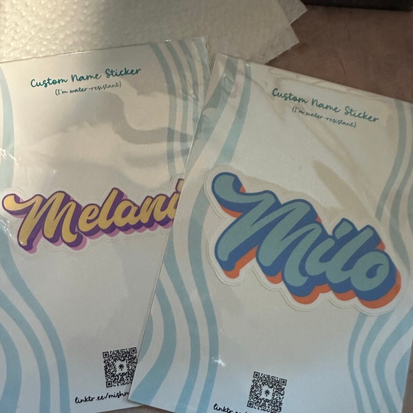 Vintage Font Style Custom Name Sticker, Personalized Decal, Vinyl ...