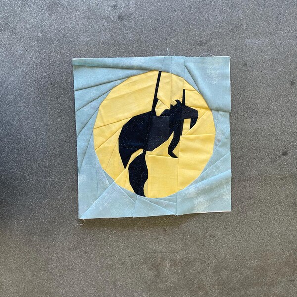 Moon Witch, Halloween, Foundation Paper Piecing Pattern (FPP), Quilt ...