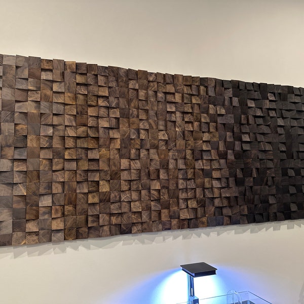 Reclaimed Wood Wall Art Wooden Sound Diffusor-modern Wood Wall Art ...