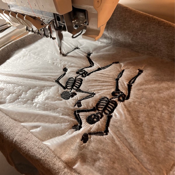 Dancing Skeletons Embroidery Design, Halloween Machine Embroidery ...