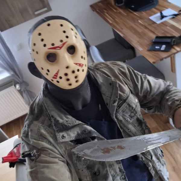 Long Handle Hatchet Movie Prop PU, Bloody Axe Horror Blade (customized ...