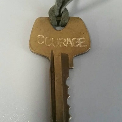 Personalized Vintage Engraved Key Necklace - Etsy