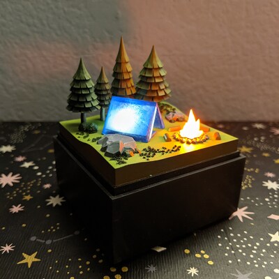 Campsite Night Light STL File Digital Download 3D Printer read ...