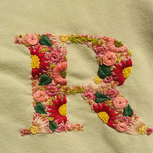 Azalea Hand Embroidery Pattern, PDF Download, Alphabet Pattern Hand ...