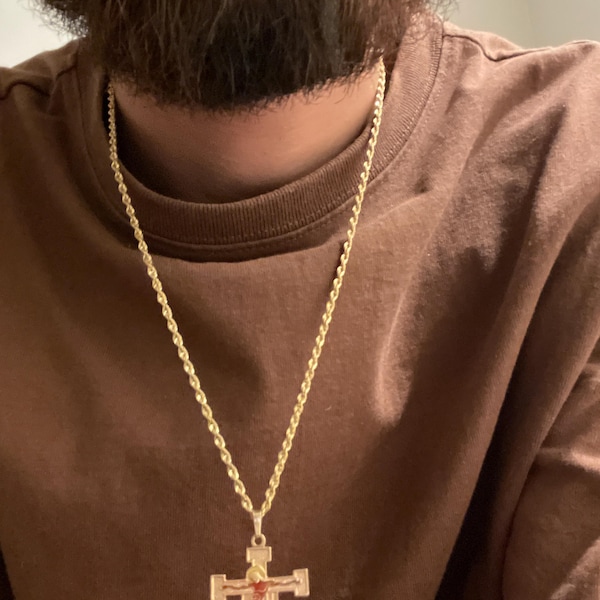 14K Solid Gold Byzantine Chain Necklace: 3mm or 5mm Thickness - Etsy
