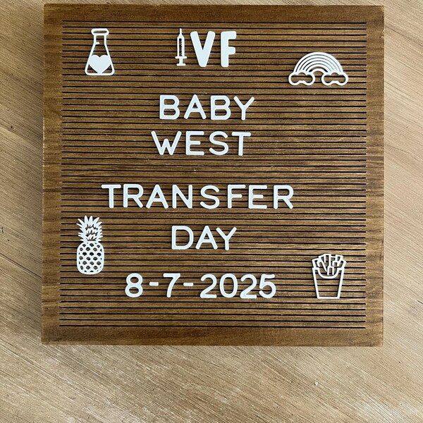 IVF Letter Board Icons - French Fries Pineapple Shot Rainbow, Test Tube ...