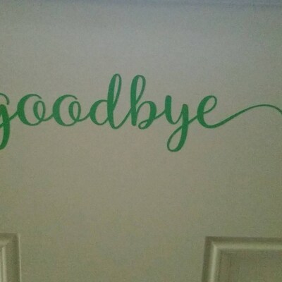 Front Door GOODBYE Decal Cute Goodbye Sticker Greeting for - Etsy
