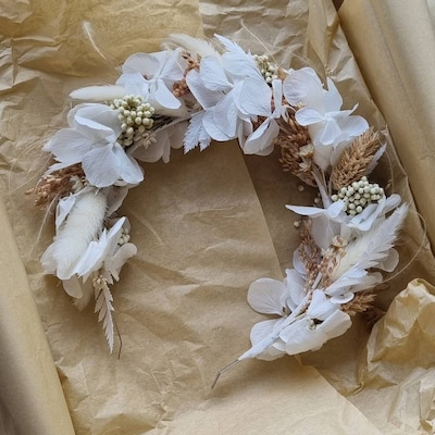 Golden Crown, Flower Halo, Lush Monochrome Crown, Artificial Leaf Crown ...