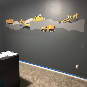 Construction Vehicles Trucks Tractor Cars Wall Stickers,construction ...