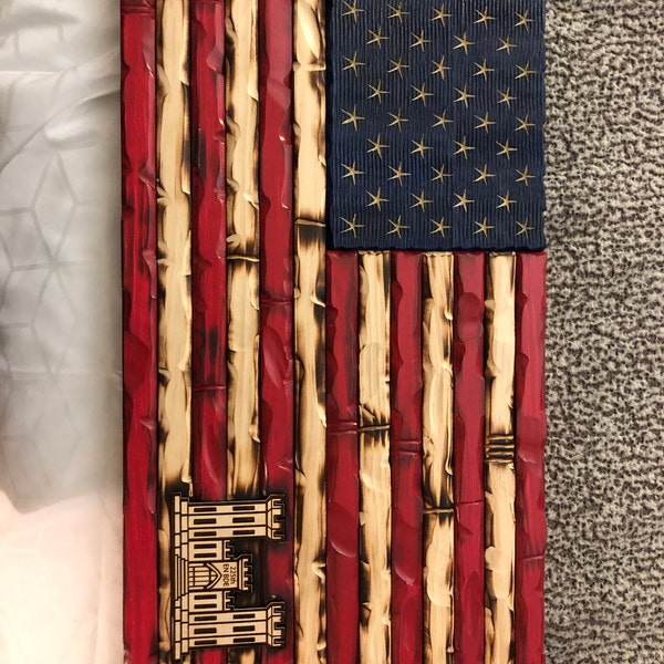 Mini Battled American Wood Flag - Etsy