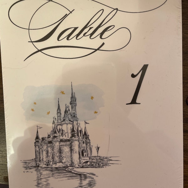 Disney World Inspired Castle, Fairytale Wedding, Disney Table Numbers ...