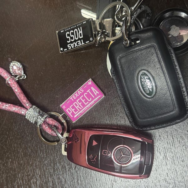 Custom License Plate Keychain - Personalized Mini Number Plate Keyring ...