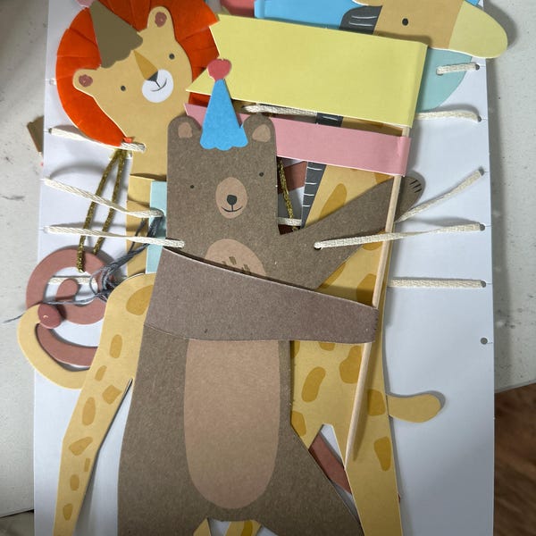Meri Meri Animal Garland | Kids Birthday Party | Hanging Party Decor - Etsy