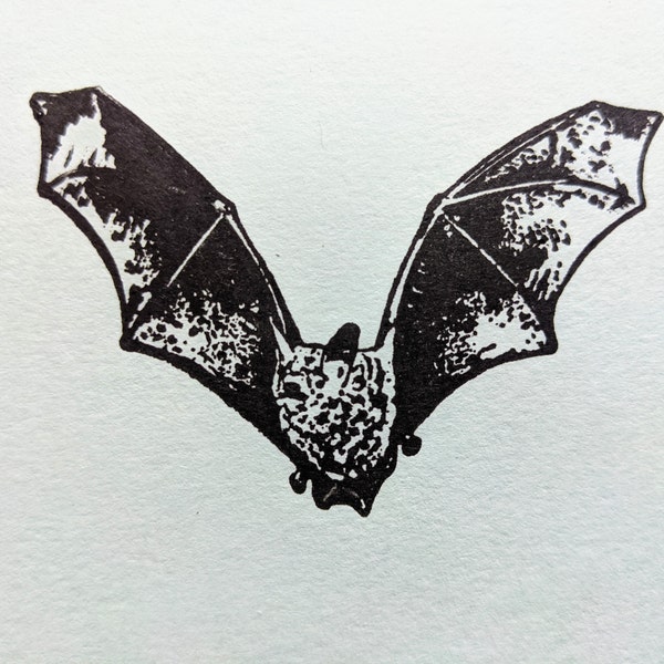 Flying Bat RUBBER STAMP, Halloween Stamp, Bat Stamp, Scary Stamp ...