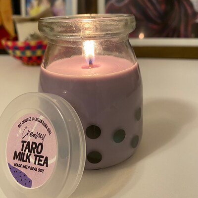 Taro Milk Tea Candle - Etsy