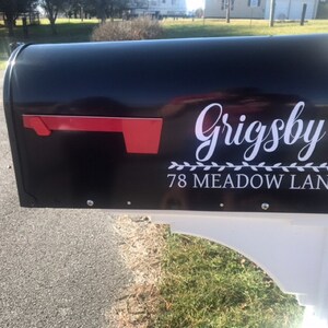 Set of 2 Mailbox Name Decals Last Name Mailbox Stickers Custom Mailbox ...
