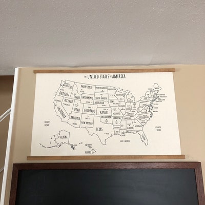 United States Map Wall Decor Travel Decor Homeschool Decor Classroom ...