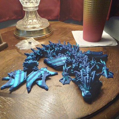 Mizu Element Dragon 3d Printed Articulated Dragon - Etsy