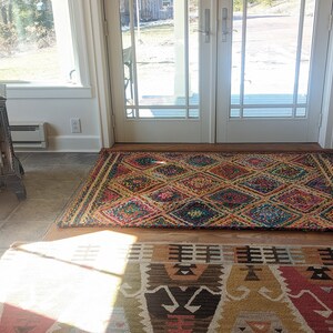 Hand Braided Scalloped Chindi Cotton Rug Bohemian Hallway Living Room ...