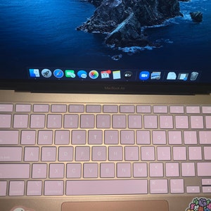 Pink Silicone Keyboard Cover, Tech Accessory, MacBook Pro Keyboard ...