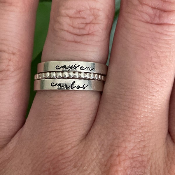 Script Name Ring, Sterling Silver Personalized Rings, Personalized ...