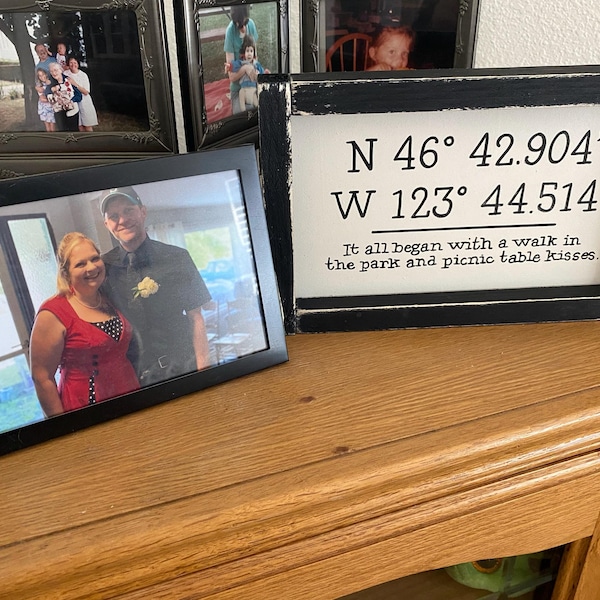Custom Coordinates Sign, Anniversary Gift, Coordinates Sign - Etsy