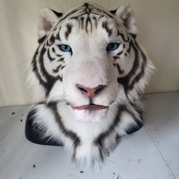 Snow Leopard Fursuit Head Base With Moving Jaw, Hinges / 3D Printed ...