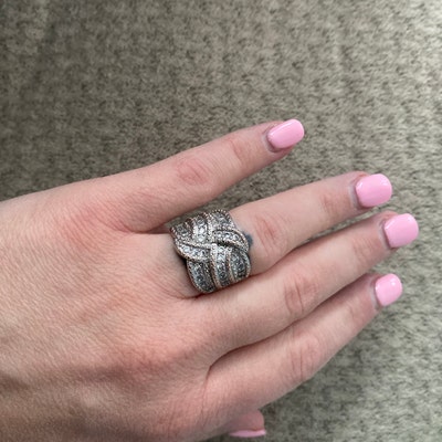 Squoval Diamond CZ Ring Dainty Cubic Zirconia Ring Oval - Etsy