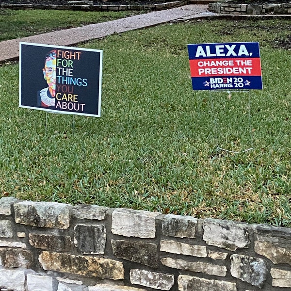 Ruth Bader Ginsburg RBG Fight for the Things Yard Sign - Double Sided ...