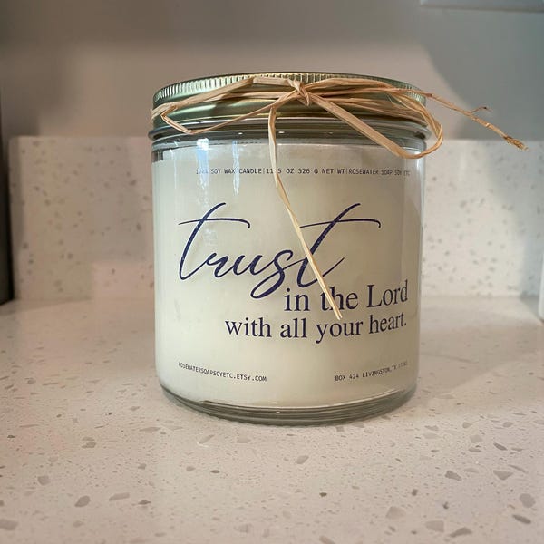 Christian Candles, Religious, Faith, Biblical Bible Verse Candles, 100% ...