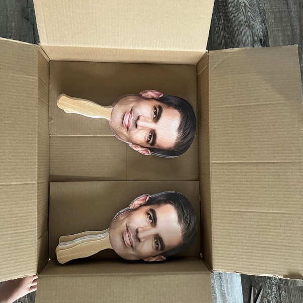 Custom Face Fans With Wooden Handle, Wedding Heads, Bachelorette Groom ...