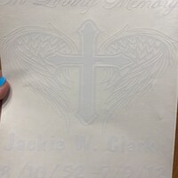 Memorial Cross Svg, in Loving Memory Svg, Memorial Svg, Memorial Wings ...