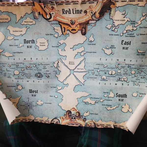 Anime One Piece World Map, Wrapped Canvas Map, World Map, Wrapped ...