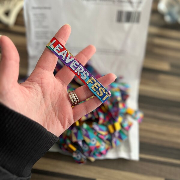 LEAVERS FEST End of School Festival Party Wristbands - Class of 2025 ...