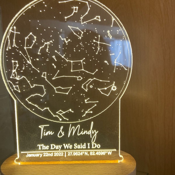 Personalized Star Map - Anniversary Gift - 1st Anniversary - Celestial ...
