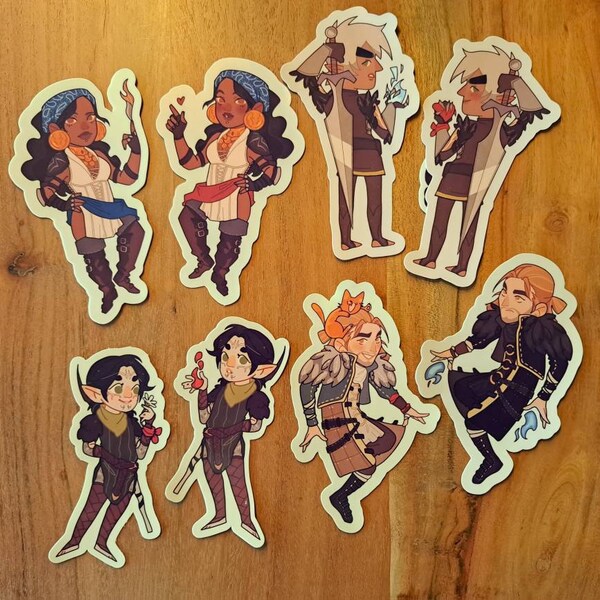 Dragon Age 2 Companions Stickers: Waterproof RPG Decals - Etsy