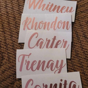 Personalised Name Vinyl Stickers, Custom Name Vinyl Decal, Bridesmaid ...