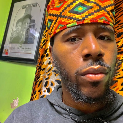 Ankara African Print Headdress Crown With Metallic Detail. Red - Etsy