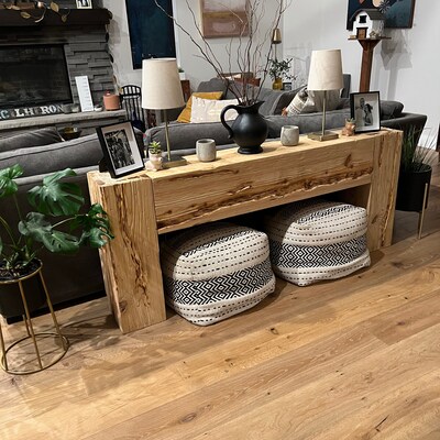 Modern Rustic Console Table Black Espresso verified Etsy - Etsy