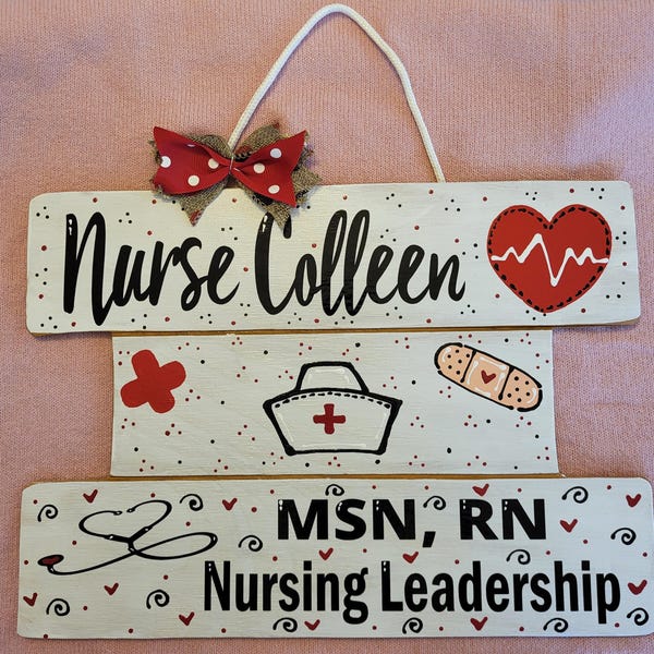 1 PIECE SIGN Nurse Sign Wall Art Door Hanger Plaque Wood Wooden ...