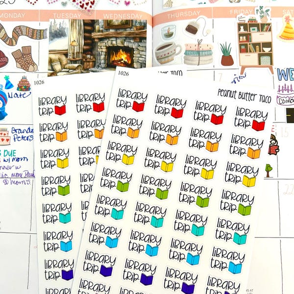 Reading Sayings Planner Stickers - Bookworm Planner Stickers - Reading ...