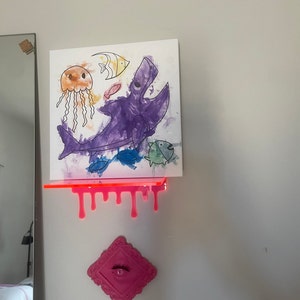 Acrylic Slab Top Table/ghost Table on 16 Sq Pillar Legs - Etsy